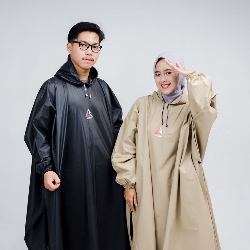 Jual Jas Hujan Ponco Lengan LARIZO - Mantel Ujan Kelelawar Jumbo Dewasa Pria Wanita PVC Tebal ...