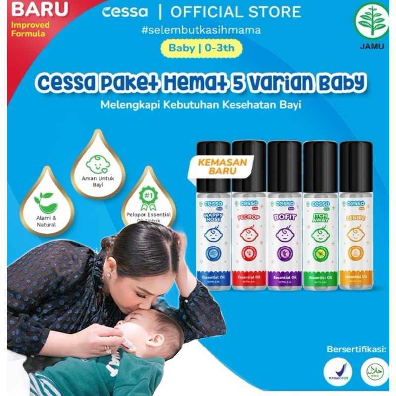 Jual Cessa baby oil essensial oil cessa Baby 0-3 tahun Fever Drop ...