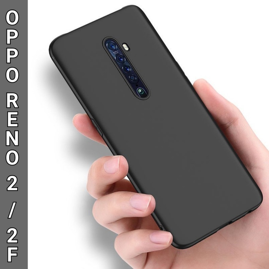 Jual CASE OPPO RENO 2 & RENO 2F PREMIUM CASE SLIM MATTE CASE BLACK DOFF ...