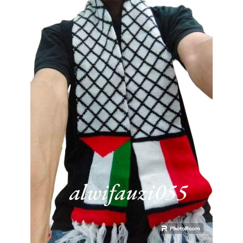 Jual Syal Palestina / Syal Palestina Rajut/ Syal Rajut Komputer ...