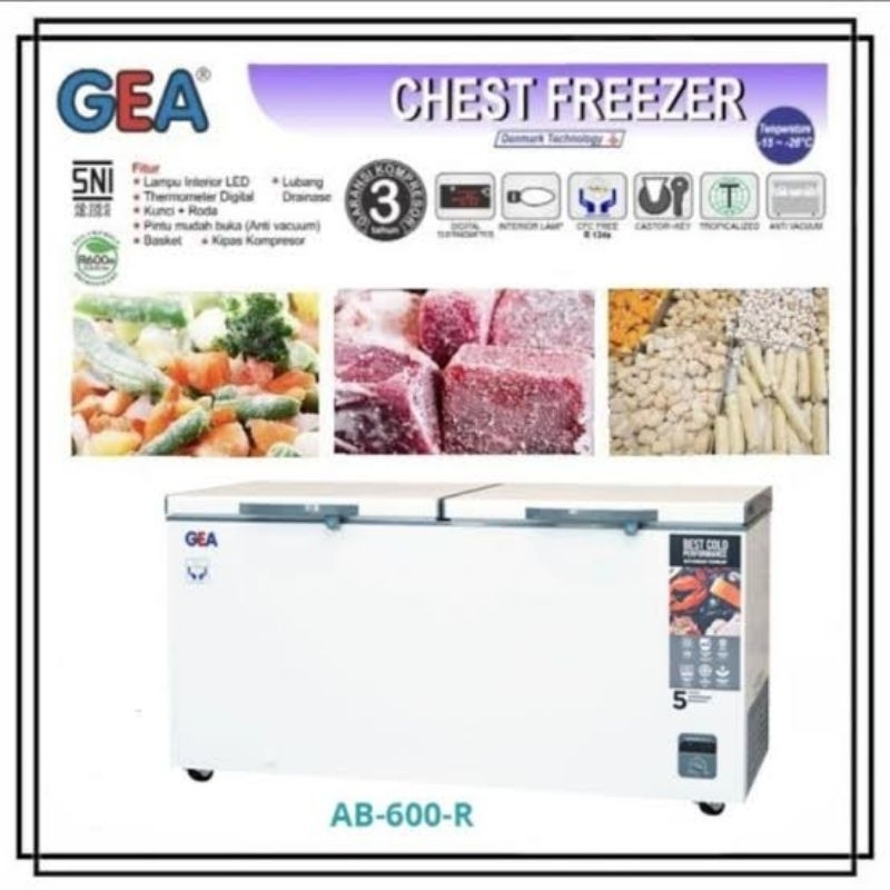Jual GEA AB-600-R CHEST FREEZER 500 L AB600R Freezer Box Freezer ...