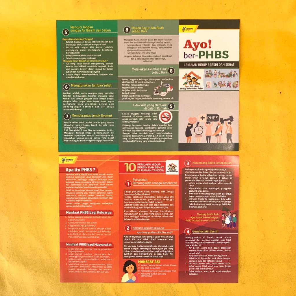Jual Brosur Kesehatan | Leaflet Ayo ber PHBS | Brosur PHBS Rumah Tangga ...