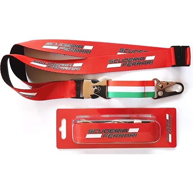 Jual Scuderia Ferrari F1 2019 Team Lanyard. Name Tag & ID Card Holder ...