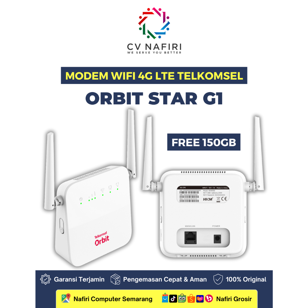 Jual MODEM ORBIT STAR G1 TELKOMSEL FREE 150GB 6 BULAN HOME ROUTER 4G ...