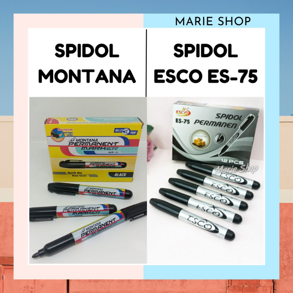 Jual SPIDOL MONTANA MP11 PERMANENT MARKER HITAM - SPIDOL ESCO ES-75 ...
