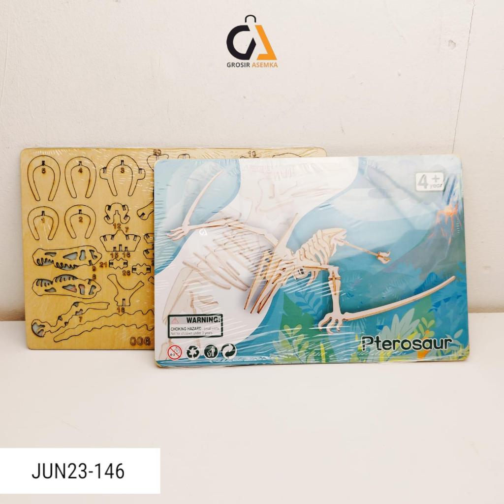 Jual Mainan Puzzle Kayu 3D Mainan Edukasi Karakter Hewan Model Rakitan ...