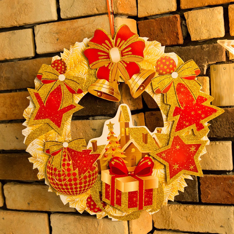 Jual HIASAN KERTAS NATAL TEMPELAN PINTU DINDING KACA TEMBOK | MISTLETOE ...