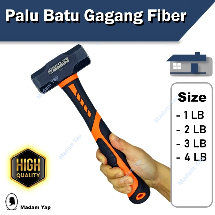 Jual Palu Batu Bogem Godam Gagang Fiber CAMEL 1 2 3 4 LB 0,5 1 1,5 2 KG Bodem Kuat | Shopee ...