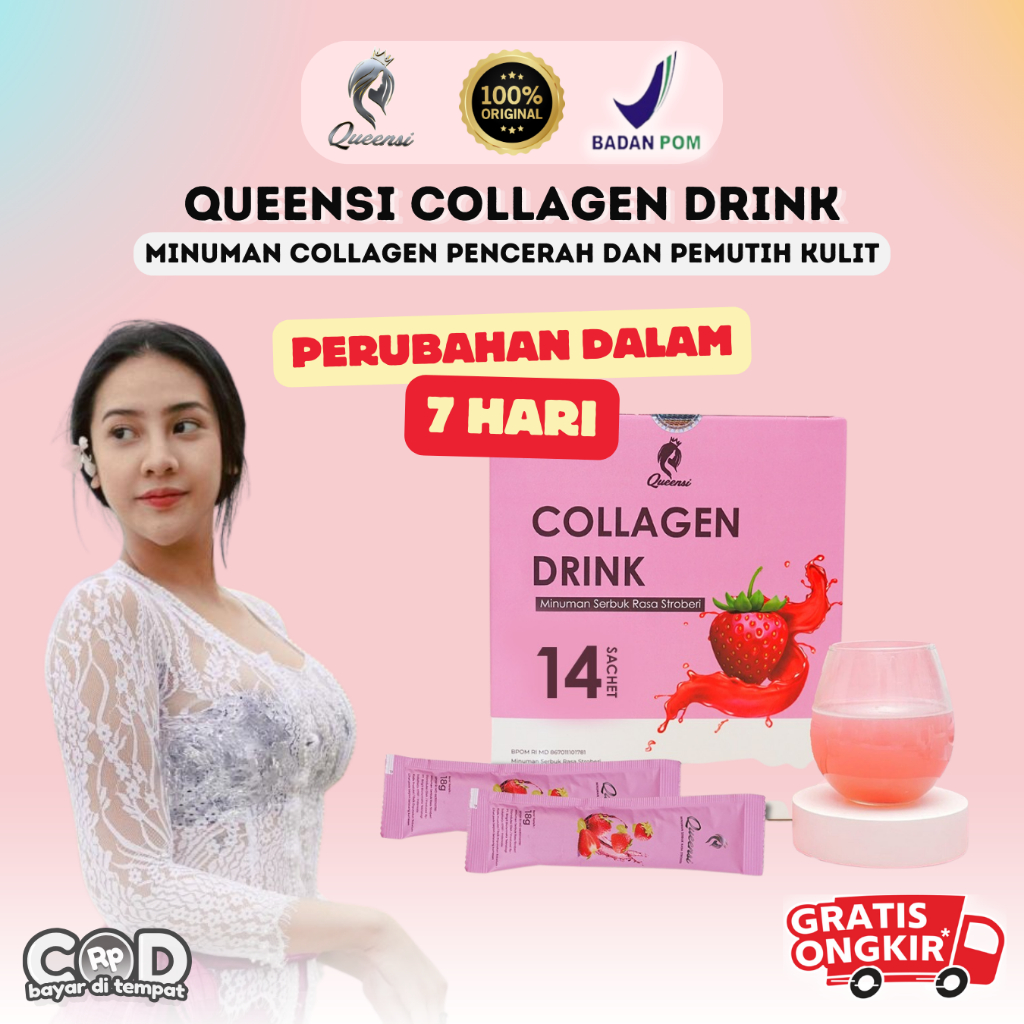 Jual QUEENSI COLLAGEN DRINK MINUMAN KOLAGEN MINUMAN PENCERAH KULIT BPOM | MINUMAN PENCERAH KULIT ...