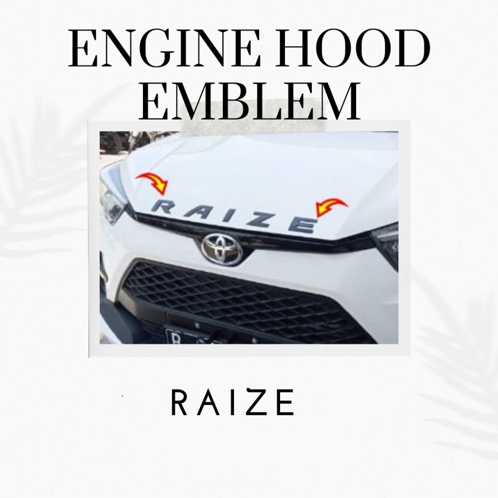 Jual TERLARIS!! ENGINE HOOD EMBLEM RAIZE/ LOGO RAIZE/LOGO KAP MESIN ...