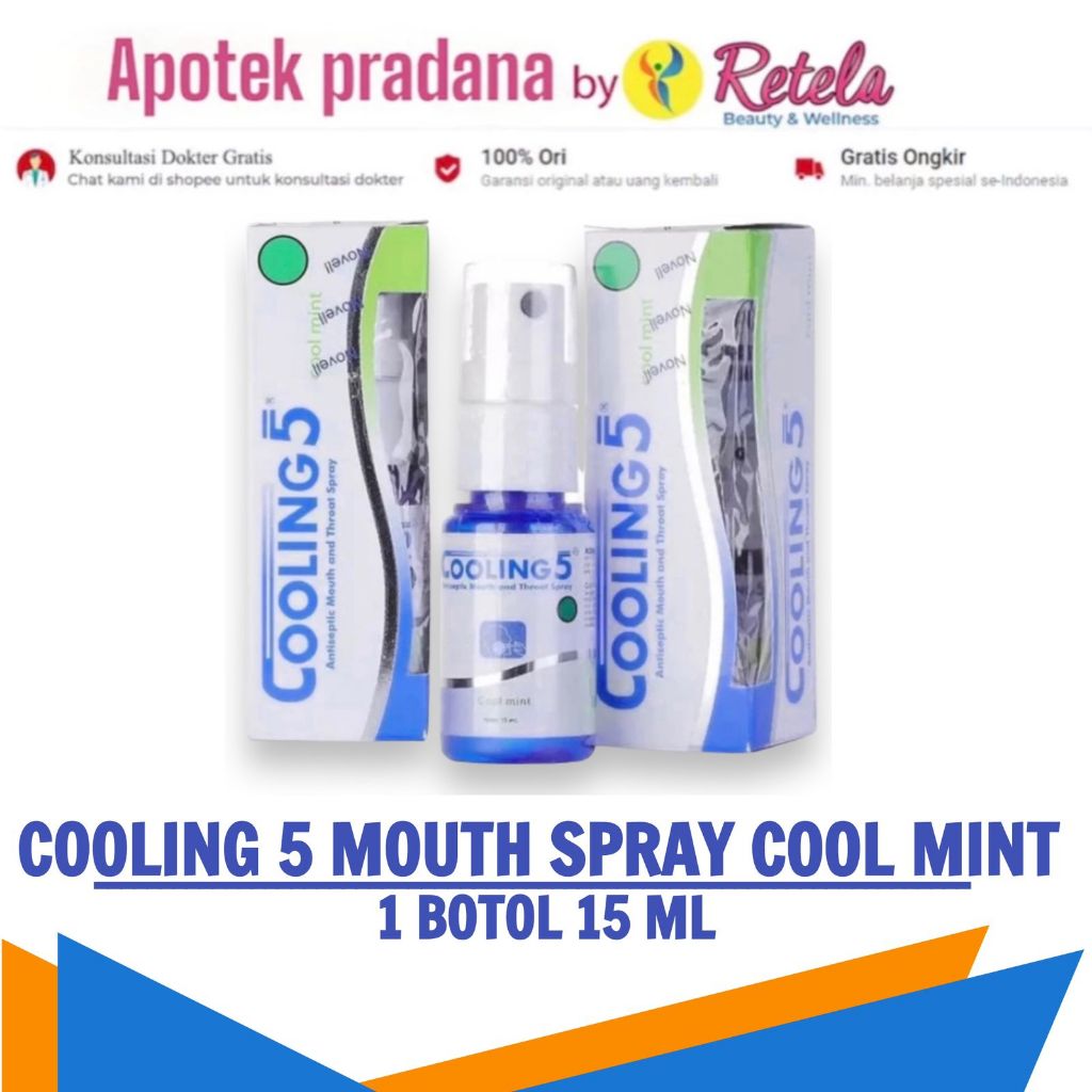 Jual COOLING 5 MOUTH SPRAY COOL MINT 15ML | Shopee Indonesia