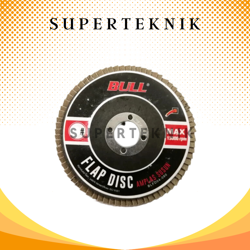 Jual Amplas Flap Disc P-60 Bull / Bull Flap Disc Amplas Susun 4" 72 ...