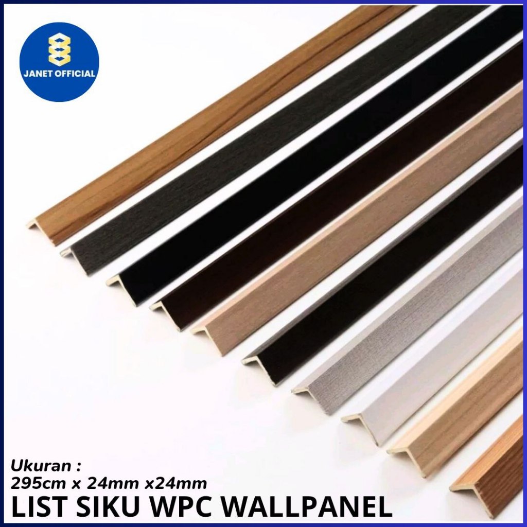 Jual List Siku 295cm Wall Panel Penutup WPC Woodpanel 24mm X 24mm JANET ...