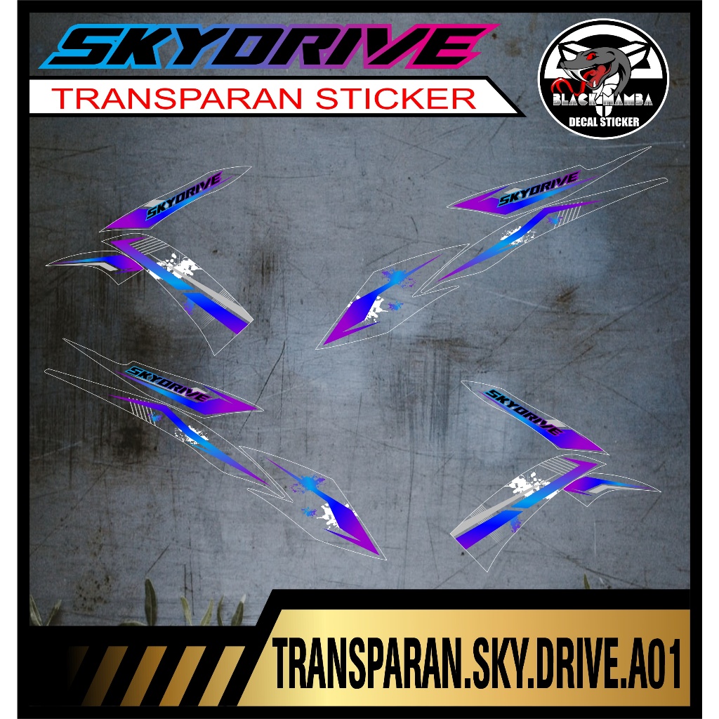 Jual Striping TRANSPARAN SKYDRIVE sticker TRANSPARAN SKYDRIVE CODE A01 ...