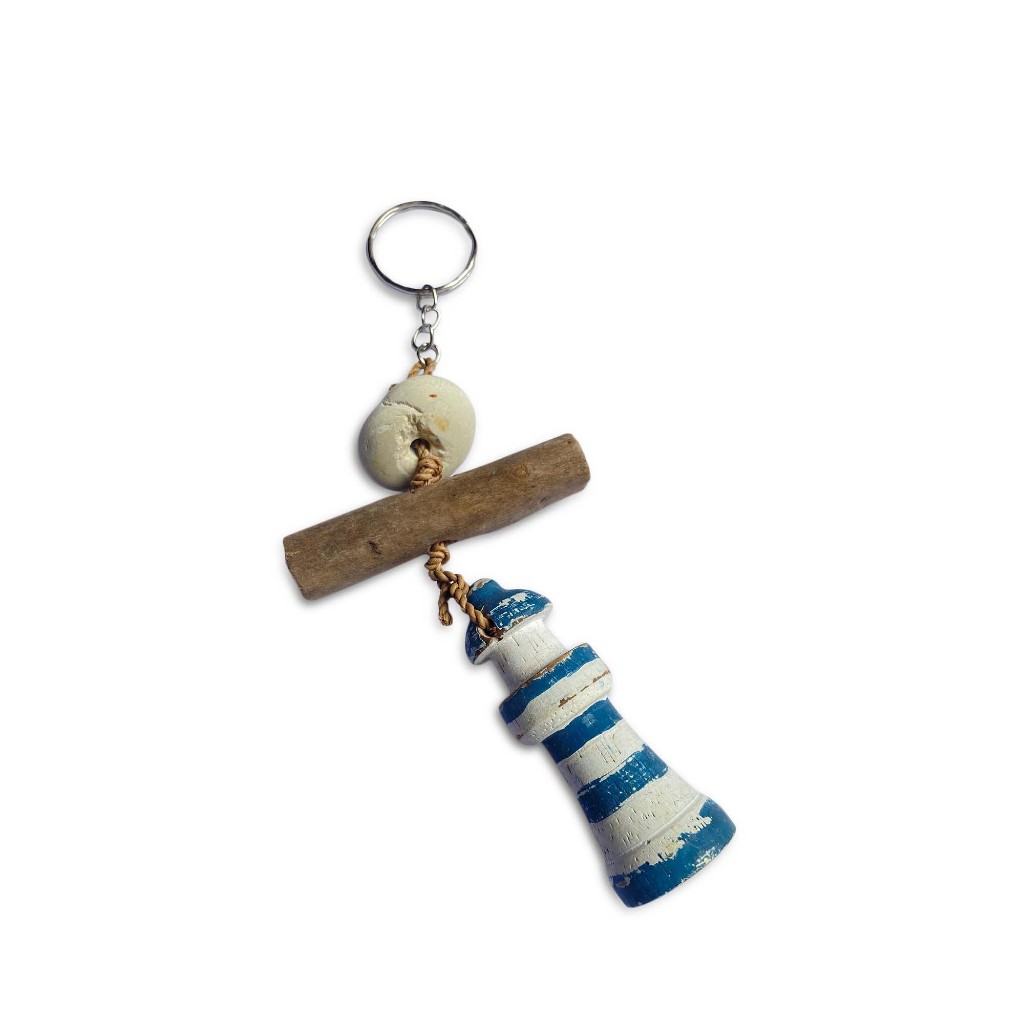 Jual Gantungan kunci kayu unik, ornamen laut, keychain beach ornament ...