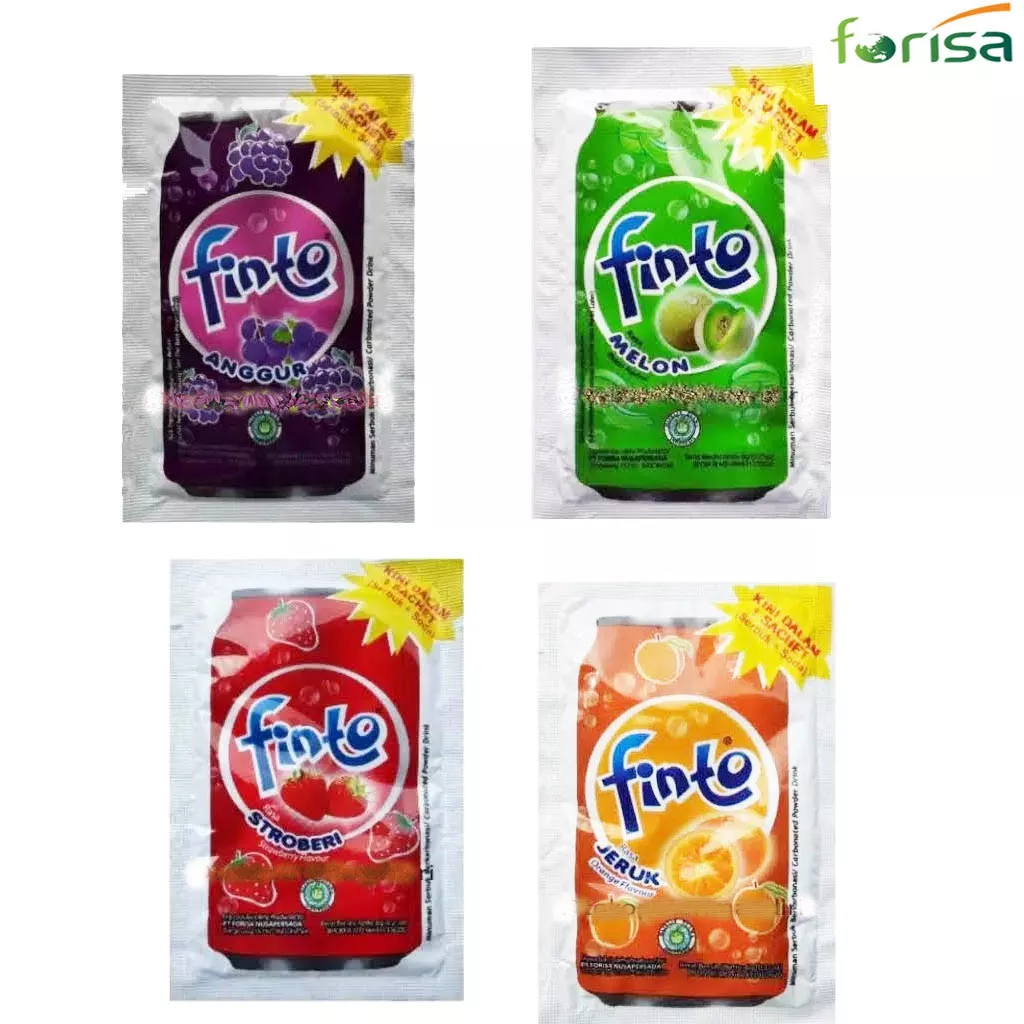 Jual Finto Minuman BerSoda Rasa Buah ( 1Renceng isi 10Sachet ) | Shopee ...