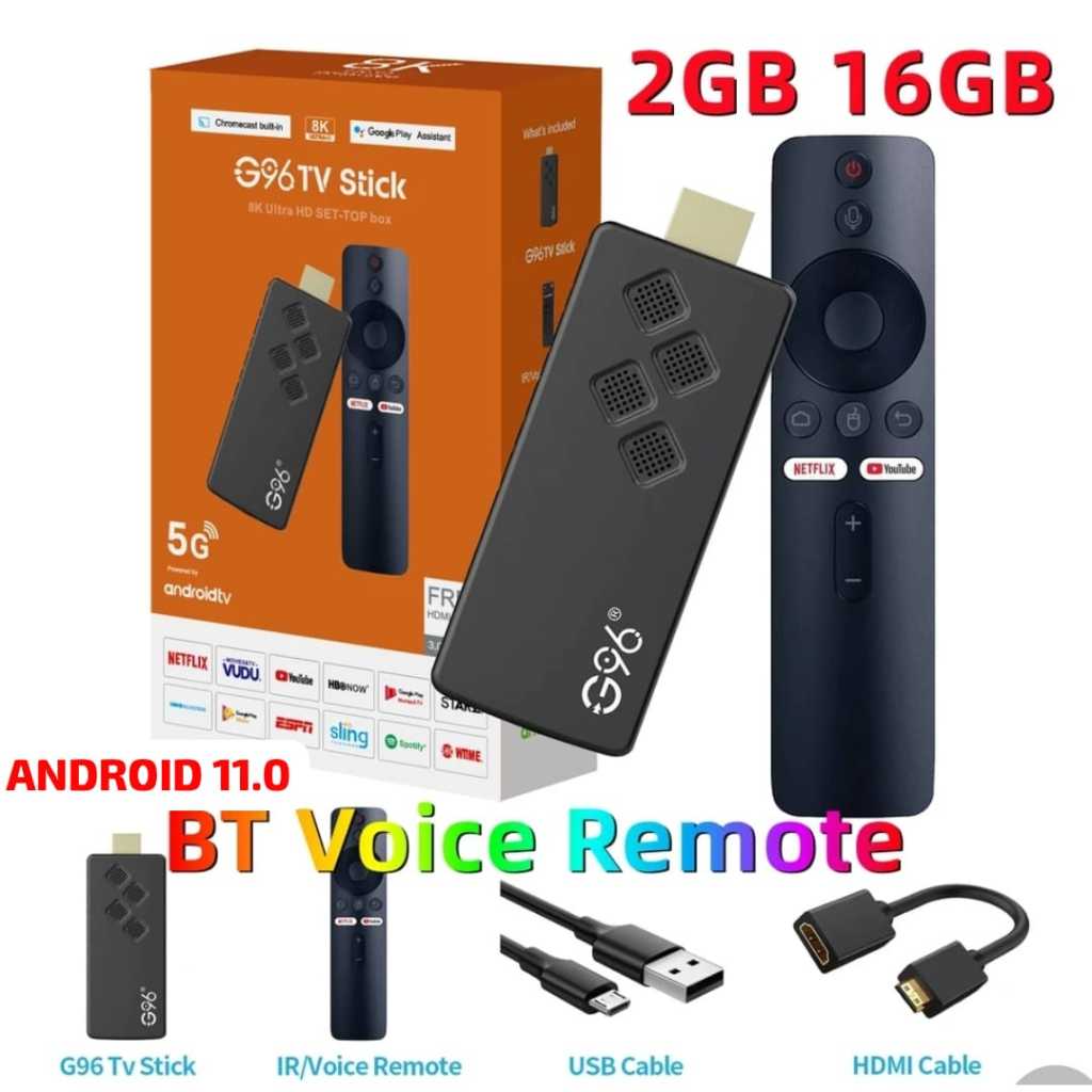 Jual Tv Stick 8K Android 11 Smart Tv G96 Voice Remote Bluetooth ...