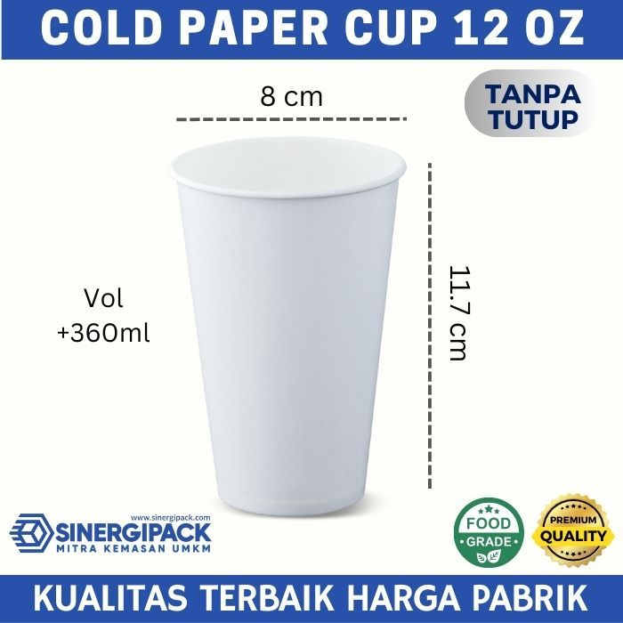 Jual Paper cup 12 oz - Gelas Kertas Kopi Dingin 12 oz, Cold Paper Cup ...