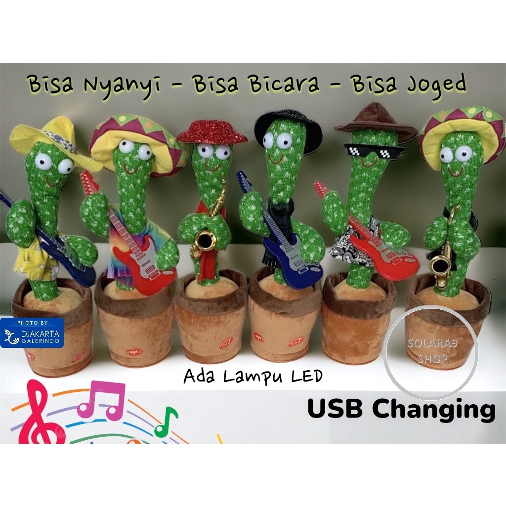 Jual Boneka Kaktus nyanyi Joged Bicara - Dancing Cactus Doll singing ...