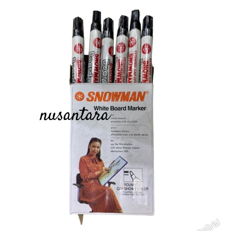 Jual Spidol sekolah SNOWMAN WHITEBOARD HITAM ,MERAH ,dan BIRU BG-12 ...