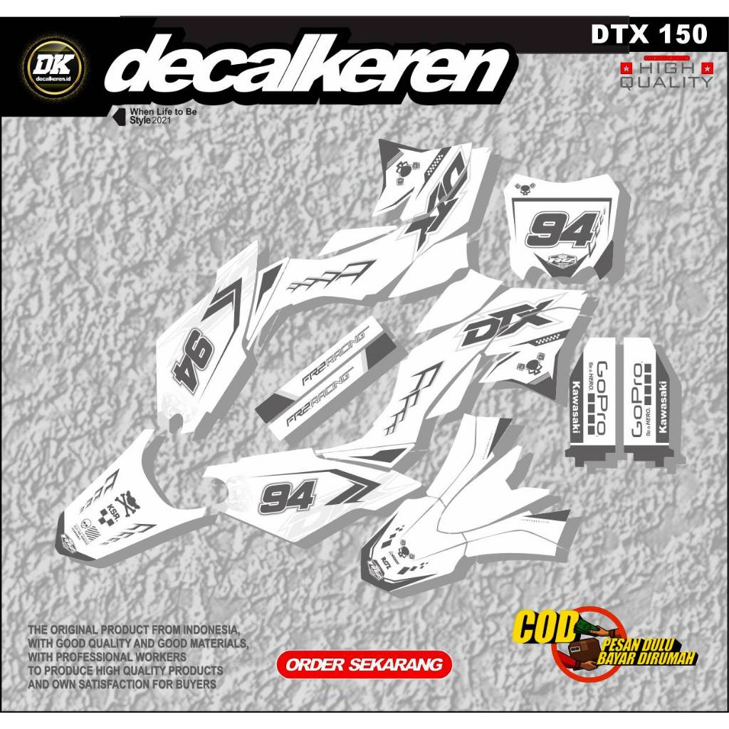 Jual Decal DTX DTRACKER Full Body CRF - KLX BF - WR - DTX BISA CUSTOM ...