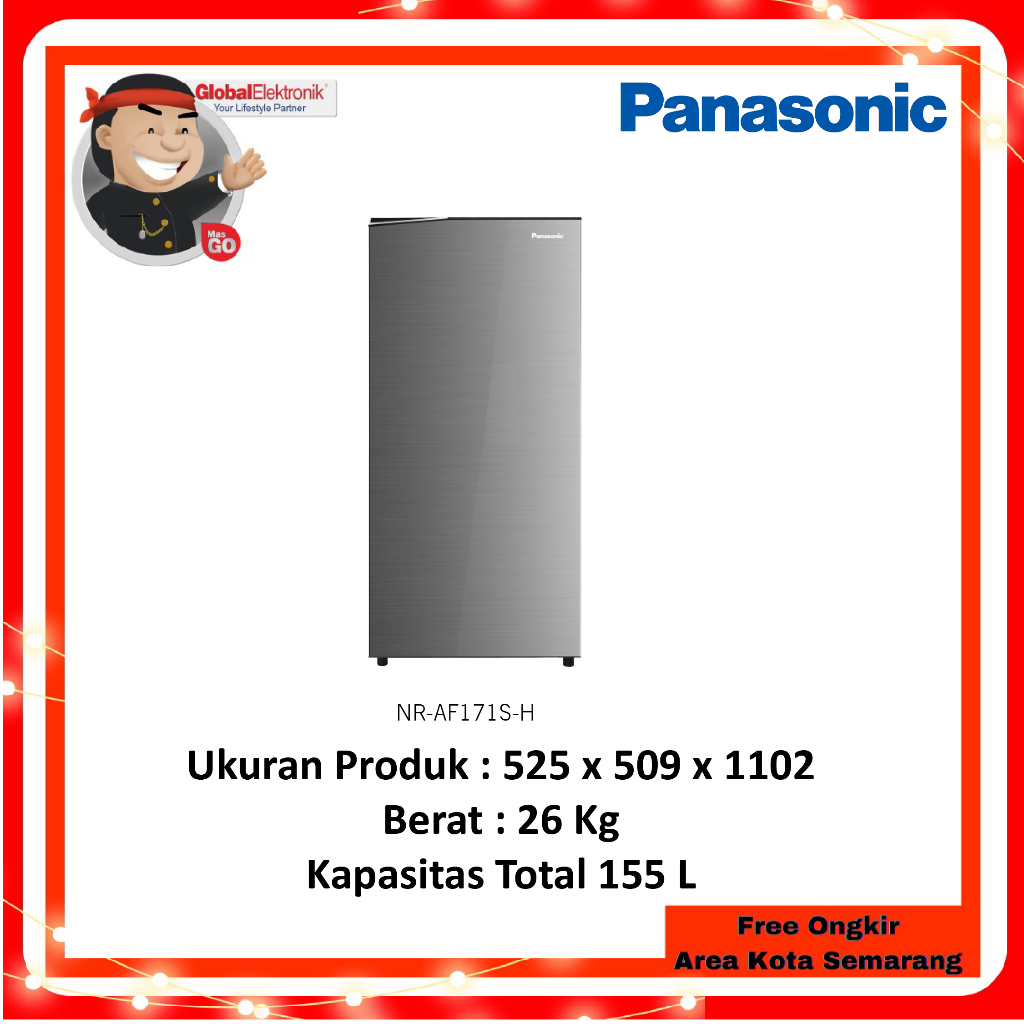 Jual PANASONIC KULKAS 1 PINTU NR-AF171S-H | Shopee Indonesia