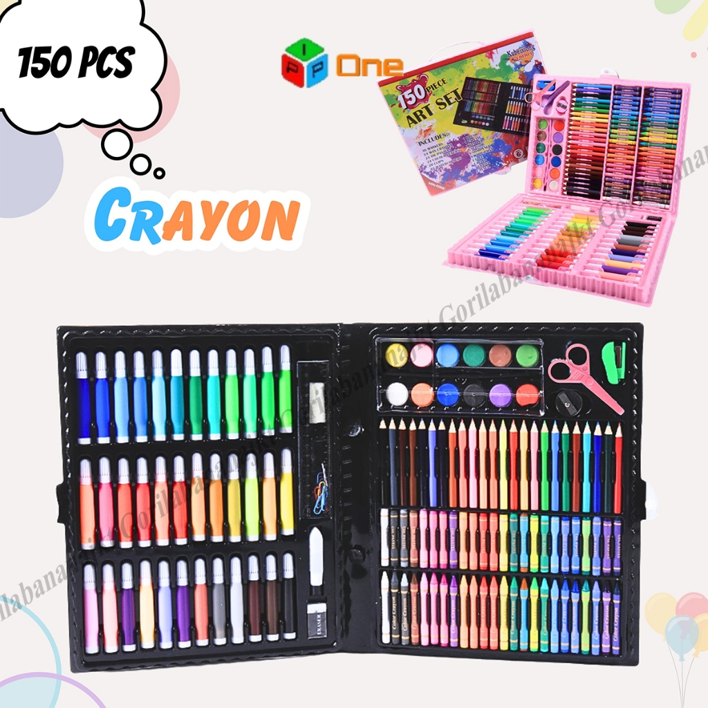 Jual Crayon set 150 Pcs Alat Krayon Menggambar dan Mewarnai Anak ...