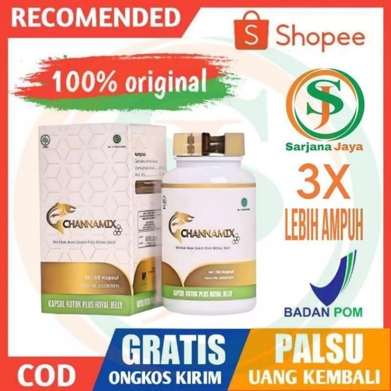 Jual Kapsul Chanamix Asli Original, Channamix Kapsul Ekstrak ikan Kutuk ...