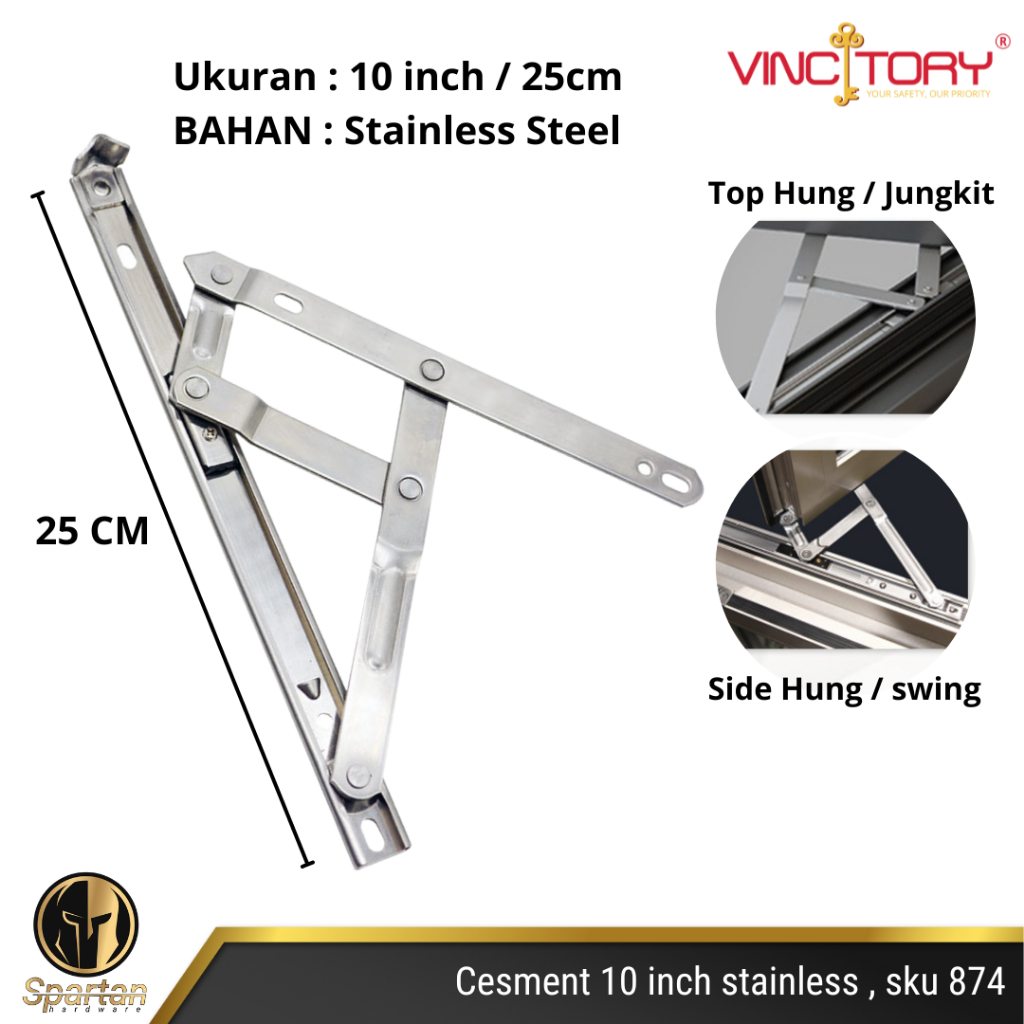 Jual Engsel Casement Kesmen Cesment Jendela Jungkit Swing Top Hung ...