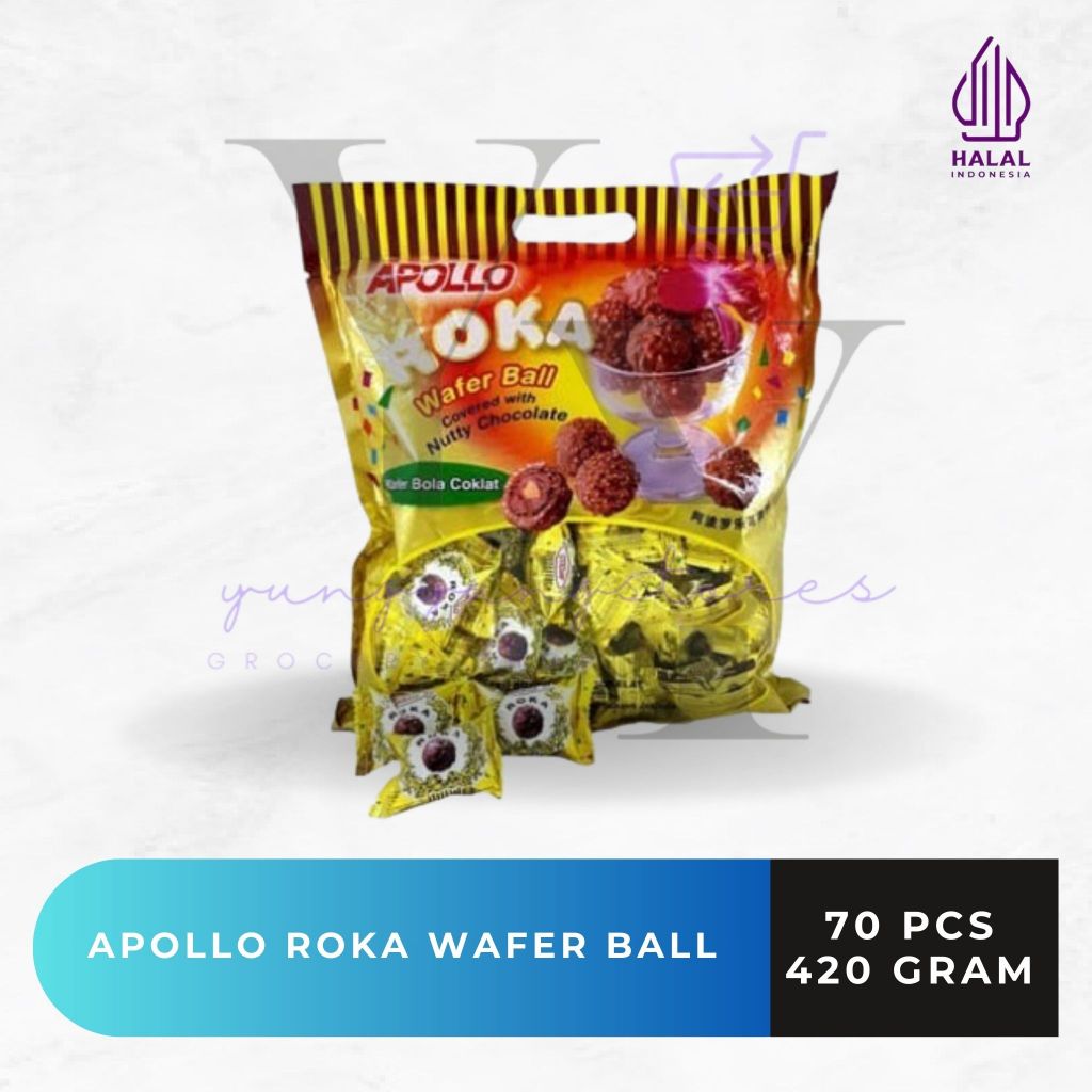 Jual Apollo Roka Wafer Ball 420 gram Isi 70 Pcs | Shopee Indonesia