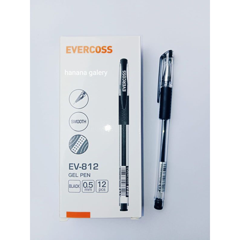Jual PULPEN GEL EVERCOSS EV-812 (1 pack isi 12 pcs) | Shopee Indonesia