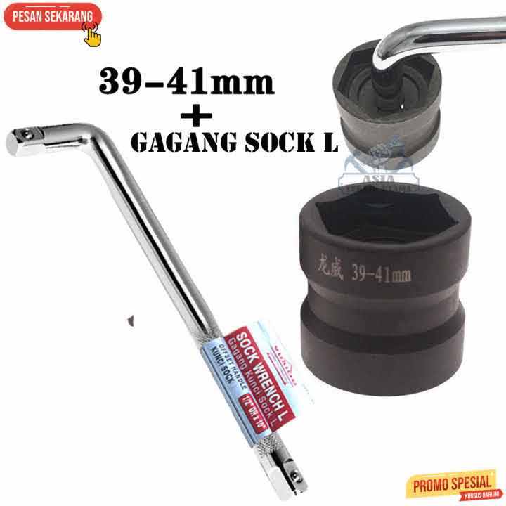 Jual Mata sok Coupling 39x41mm Kunci CVT Double Head Socket Kunci Socket Mur Kopling 39x41 mm ...