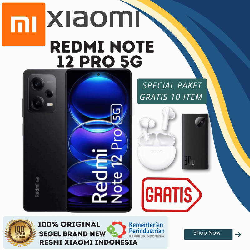 Jual XIAOMI REDMI NOTE 12 PRO 5G RAM [ 8 / 256 ] [ 8 / 128 ] GARANSI ...