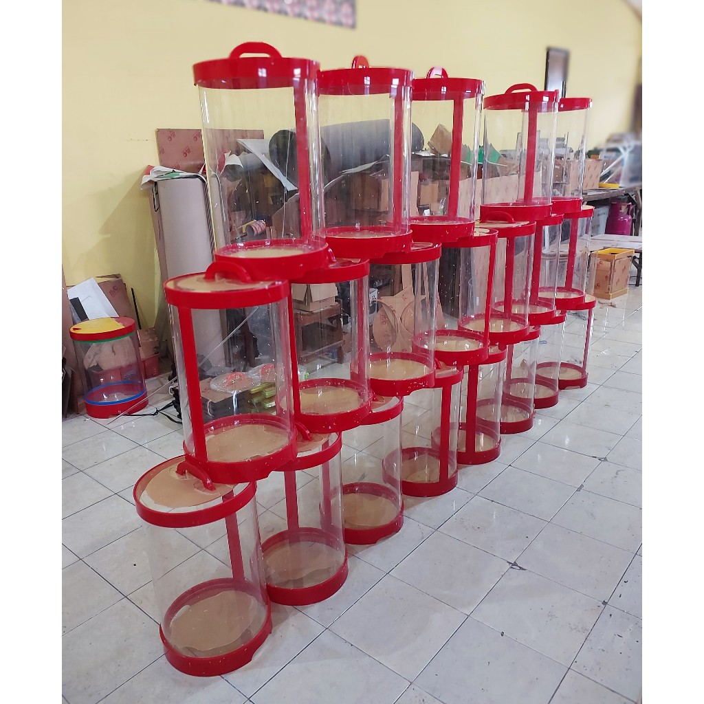 Jual Tabung Auqarium Es buah Acrylic D30 T50 cm 33 liter Tempat Minuman ...