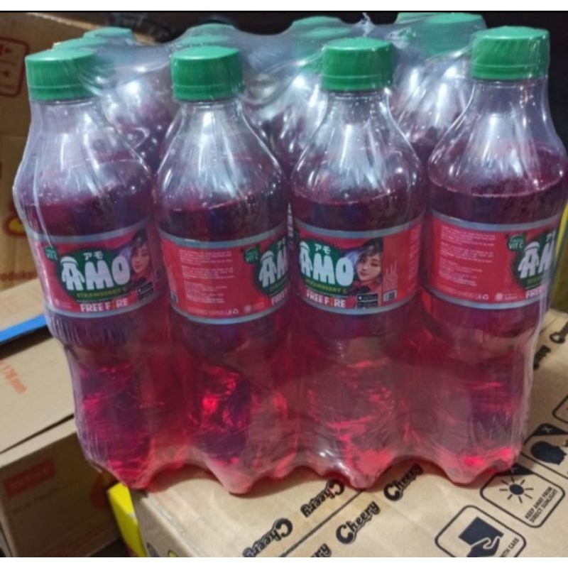 Jual minuman amo rasa strawberry per dus | Shopee Indonesia