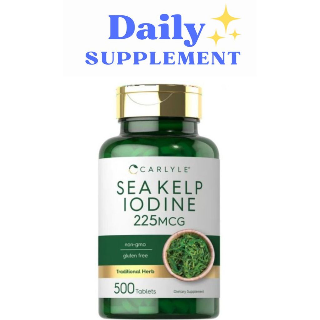 Jual Carlyle Sea Kelp Iodine 225mcg - 500 Tablets Supplement Thyroid Tiroid | Shopee Indonesia