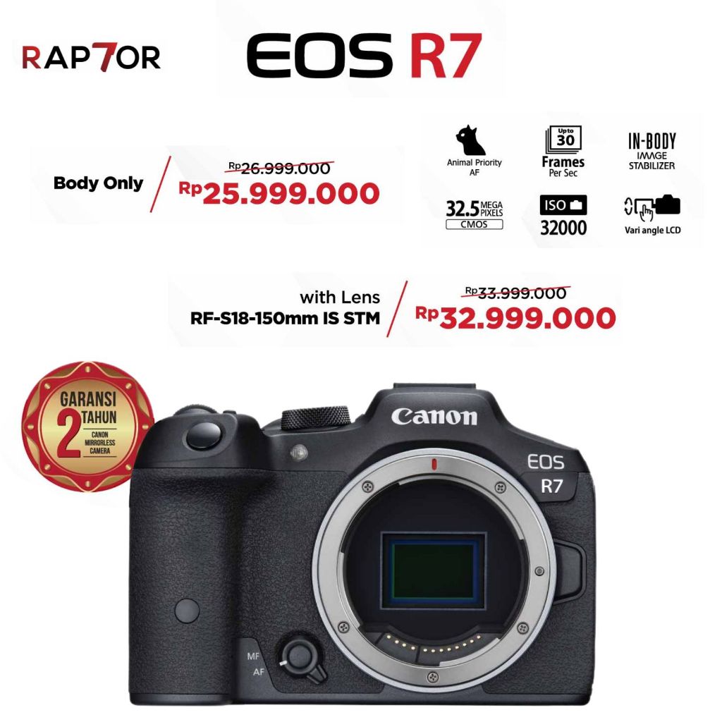 Jual CANON EOS R7 kit RF-S18-150mm F3.5-6.3 IS STM | Shopee Indonesia