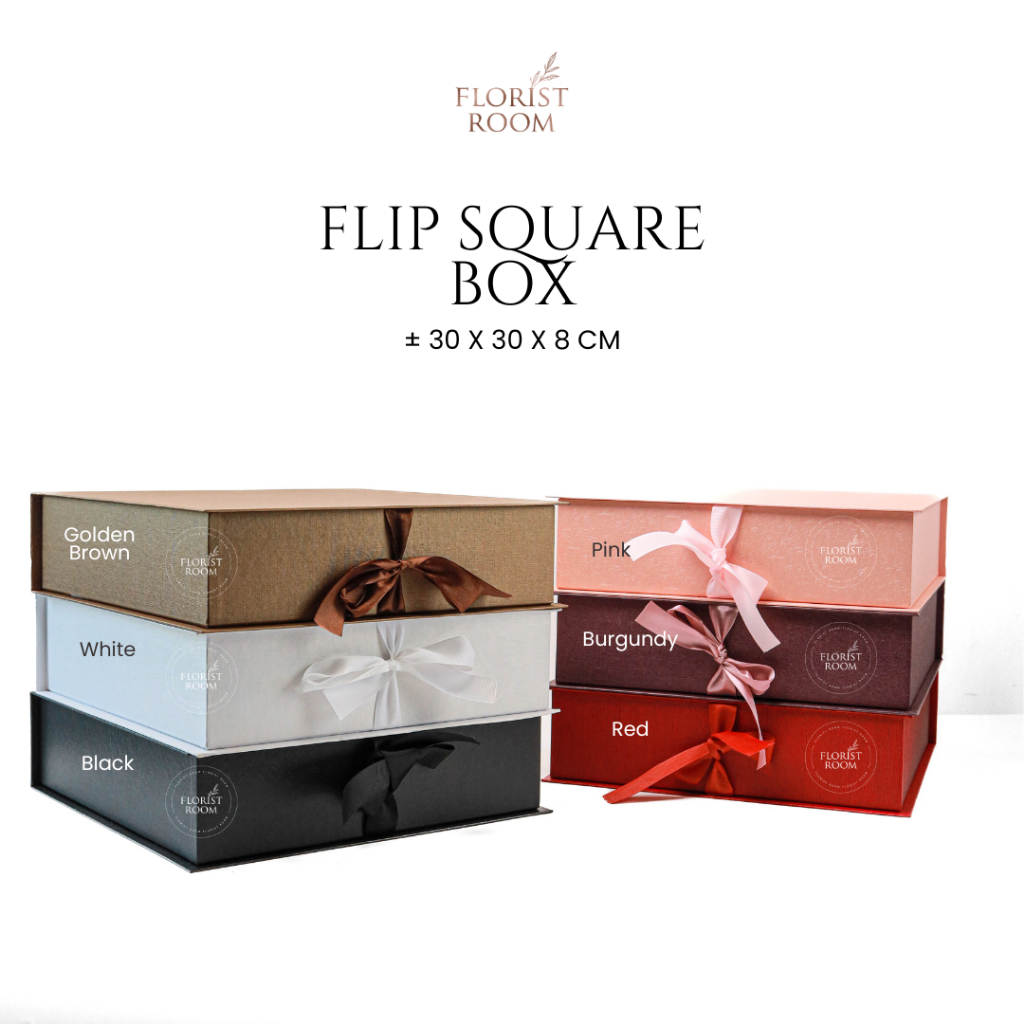 Jual Flip Square Box - Bloombox - Flower Box - Hamper Kotak Kue Lebaran ...