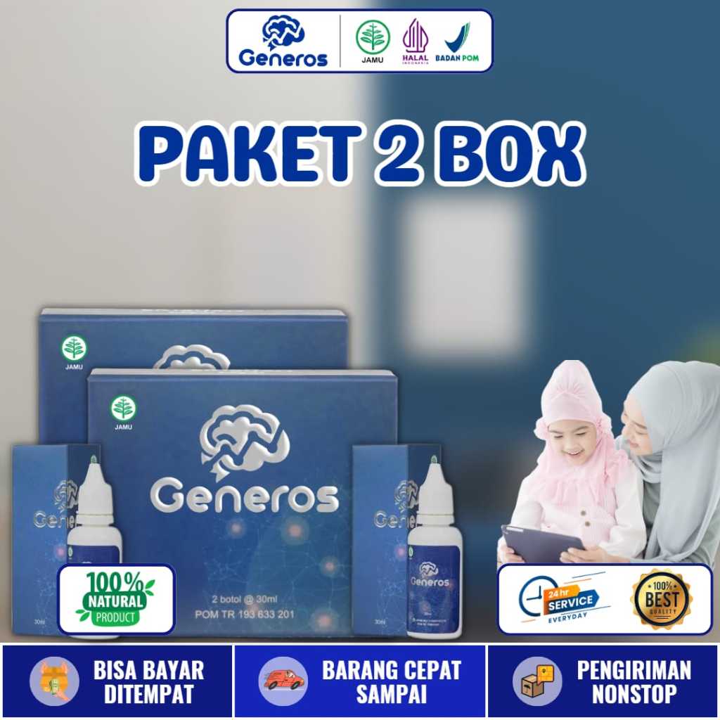 Jual GENEROS Paket 2 Box Original - vitamin otak bantu atasi speech ...