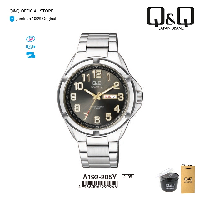 Jual Q&Q QnQ QQ Original Jam Tangan Pria Analog Rantai Stainless Steel ...