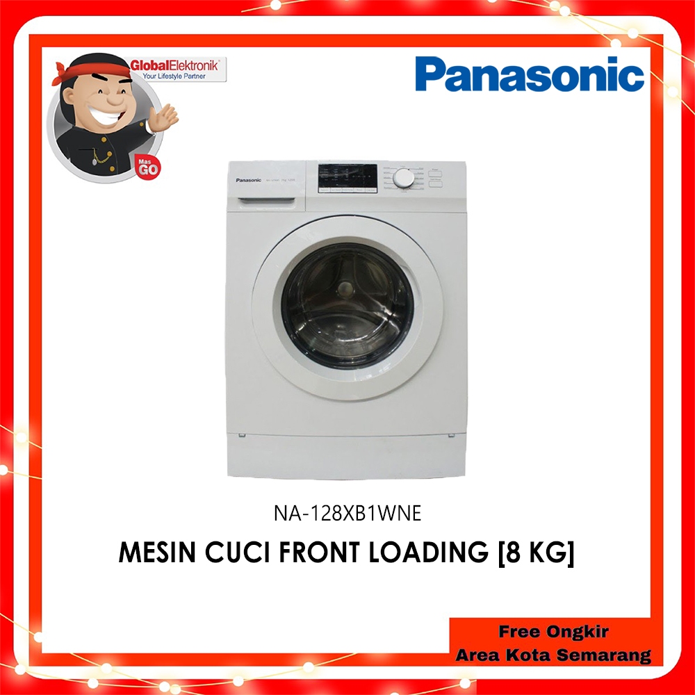 Jual PANASONIC MESIN CUCI 12 KG FRONT LOADING NA-128XB1WNE// KHUSUS ...