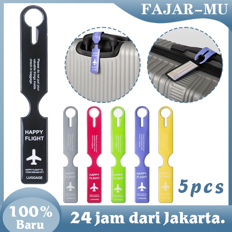 Jual 5 Pcs Luggage Tag Label Untuk Koper Gantungan Nama Koper Label ...