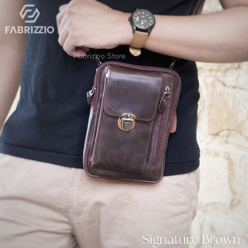 Jual tas pria manly BRIVERA vintage edition kulit asli | Shopee Indonesia