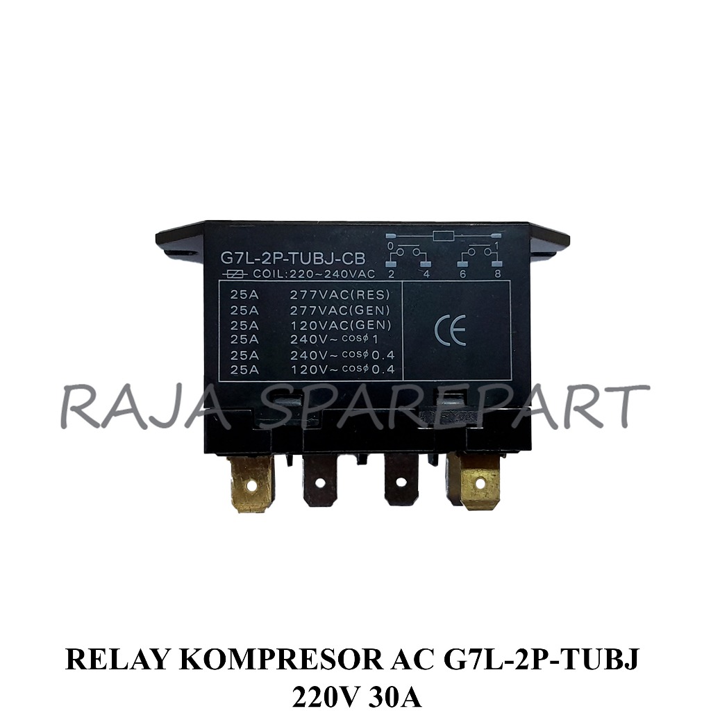 Jual RKA7 RILAI/RELAY UNTUK COMPRESSOR/RELAY KOMPRESOR AC G7L-2P-TUBJ ...