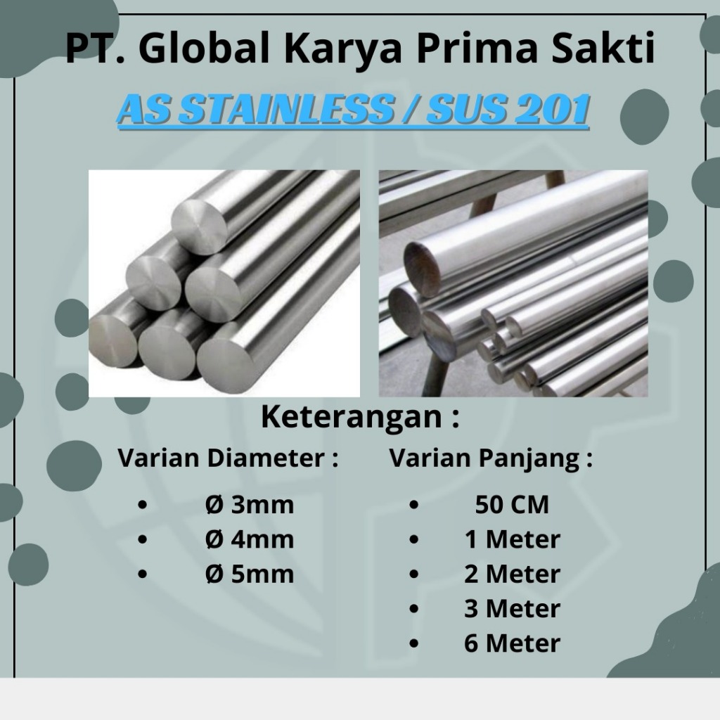 Jual Potongan AS Stainless 201 Diameter 3mm x 50cm (500mm) | Shopee Indonesia