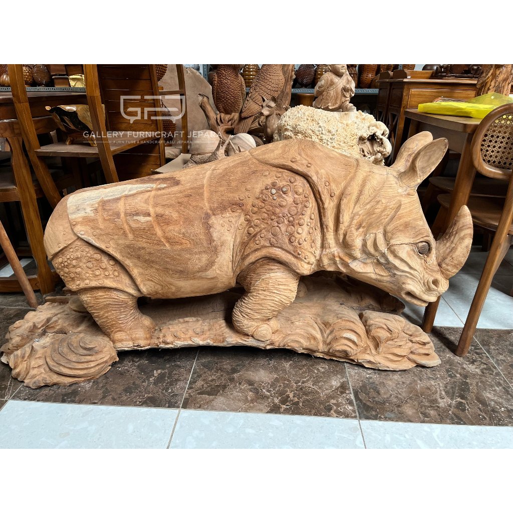Jual Patung Badak Purba Kayu Jati Solid Tua 150x70cm | Shopee Indonesia