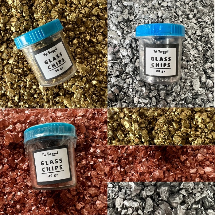 Jual Glass Chips Warna Warni 20gram Pecahan Batu Aneka Warna Flakes ...