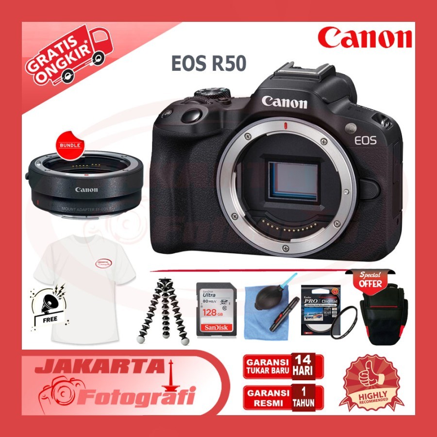 Jual Canon EOS R50 BODY ONLY Mirrorless Camera (Black) RESMI | Shopee ...