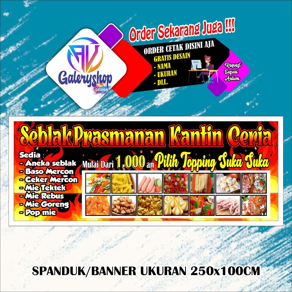 Jual mmt,spanduk,banner, jualan seblak prasmanan kantin sekolah , dll ...
