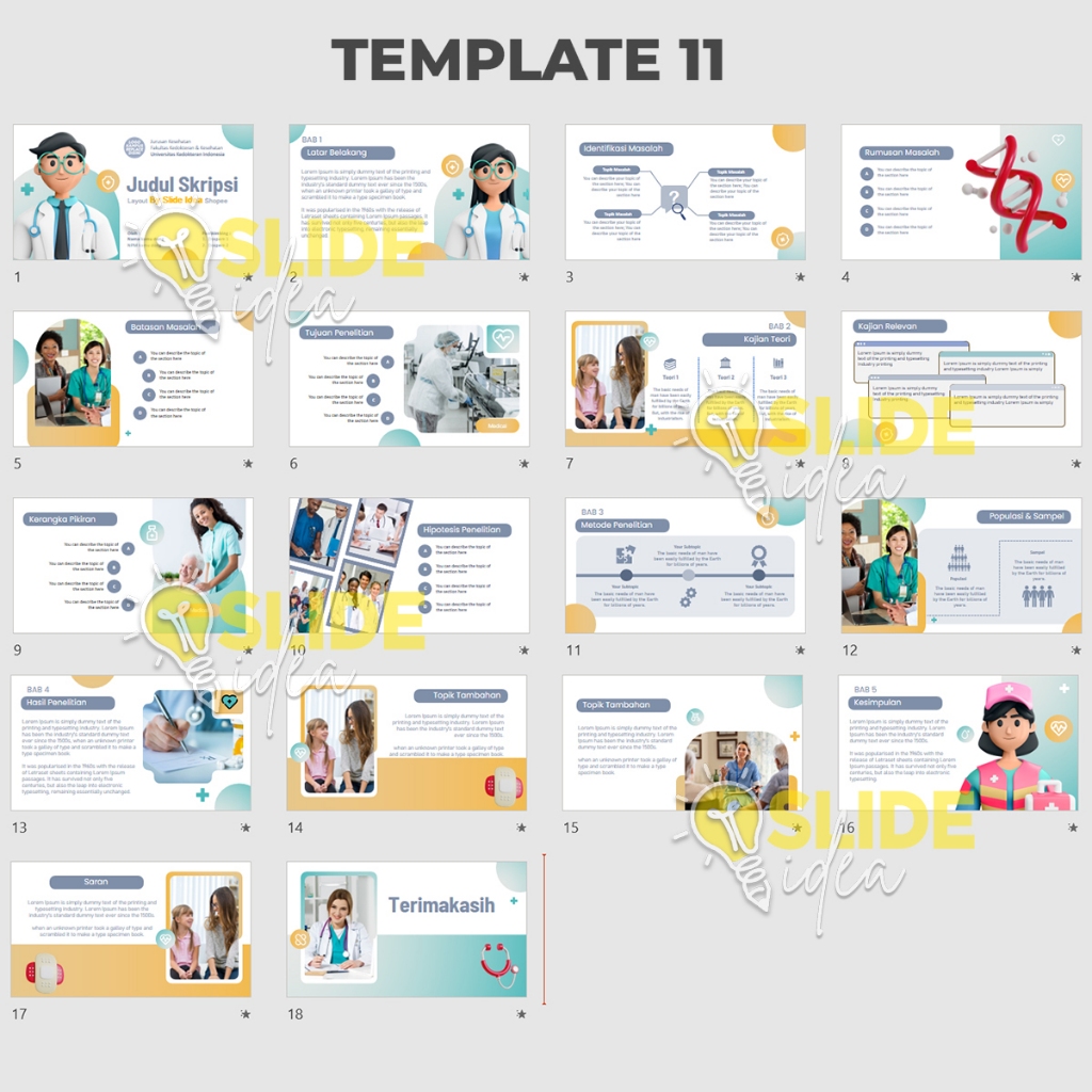 Jual Template PPT Skripsi Animasi Morph Medis Kesehatan Kedokteran Presentasi Sidang Tugas Akhir ...